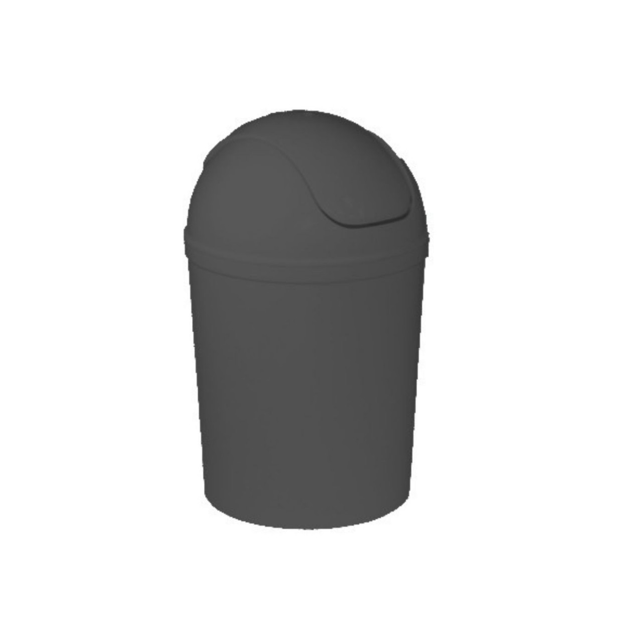 Cos de gunoi 5L, gri inchis, Classic