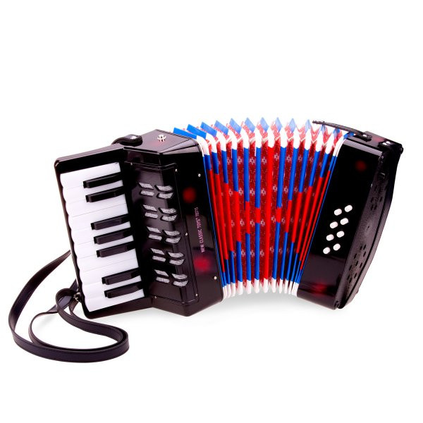 Acordeon 8 basi, 17 clape, Pentru copii - initiere, invatat, 23 x 23 x ...