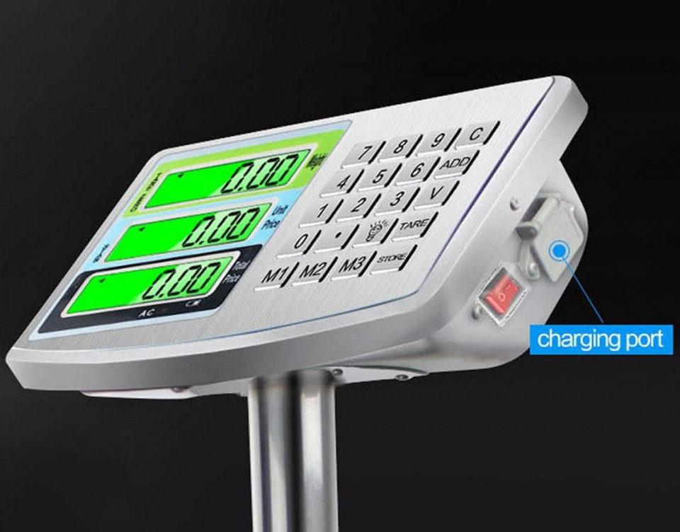 Cantar electronic 50g - 500KG Butoane taste inox, Platan metalic ...