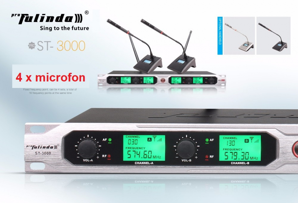 4 x microfon conferinta wireless profesional, Set patru microfoane fara ...