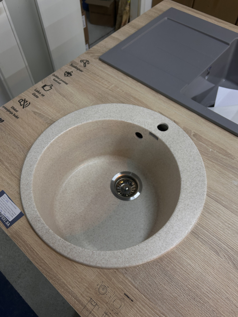 Granitni sudoper Dr Gans Gala boja bež