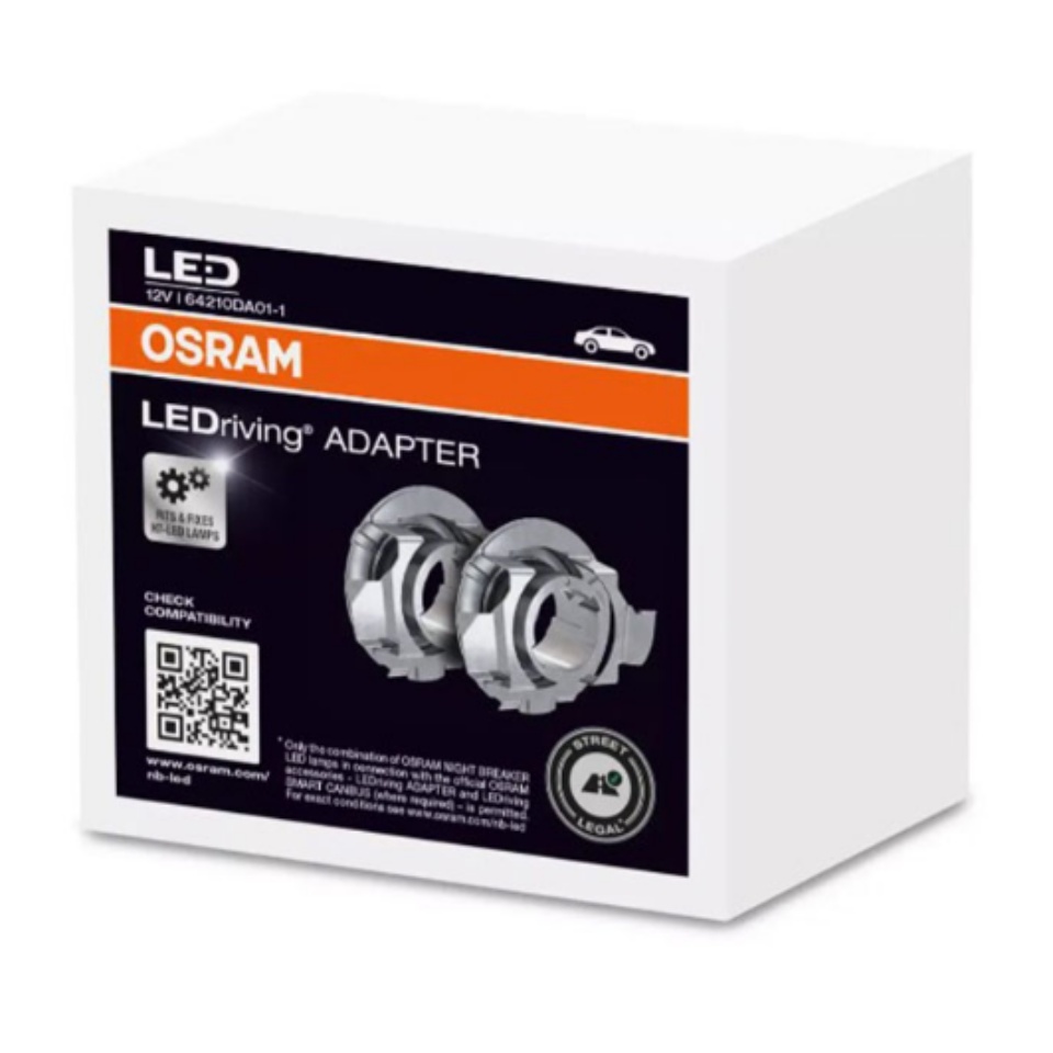 Set 2 bucati-adaptor bec LED OSRAM omologat RAR H7 pt. modele Mercedes ...