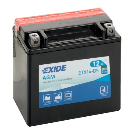 Baterie moto AGM EXIDE ETX14-BS, 12V-12AH SmallGear