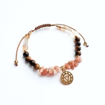 Bratara chakra Manipura (chakra plexului solar) cu citrin, ochi de ...