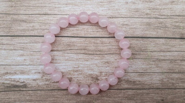 Bratara cristae - Cuart Roz - Atrage partenerul potrivit - 8mm