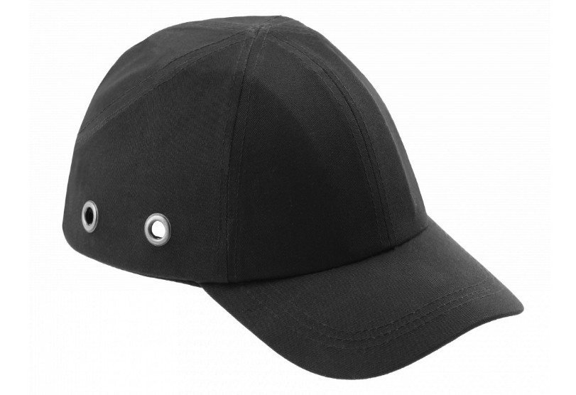 Sapca de protectie cu calota detasabila si gauri de ventilatie, neagra