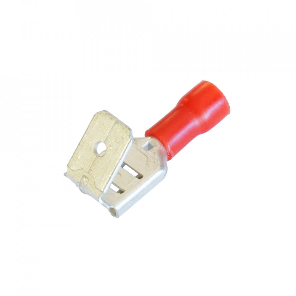 Set 100 Papuci Electrici Terminali Izolati Rosii Mama/Tata 6.3X0.8Mm