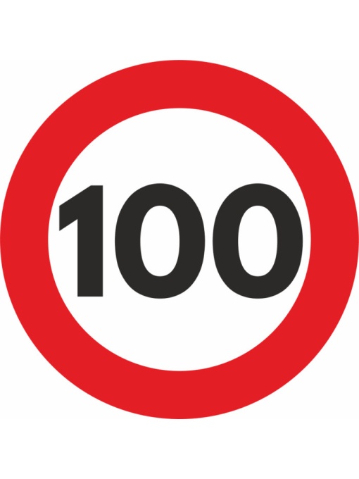 Autocolant Sticker "Limita Viteza" Reflectorizant - 100km/h