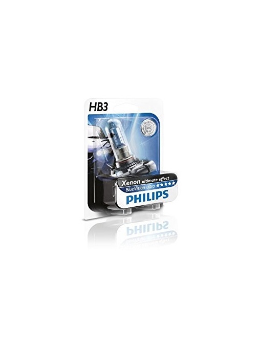 Bec auto cu halogen pentru far Philips HB4 Blue Vision Ultra, 12V, 65W ...