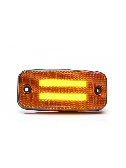 Lampă marcaj lateral, WAŚ, portocalie cu suport W158 12/24V