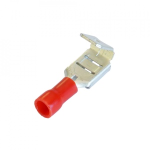 Set 100 Papuci Electrici Terminali Izolati Rosii Mama/Tata 6.3X0.8Mm