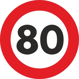 Autocolant Sticker "Limita Viteza" Reflectorizant - 80km/h