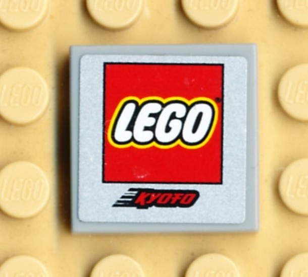 3068bpb0301-86G Tegel 2x2 Lego Logo (Sticker) grijs, licht (blauwachtig ...