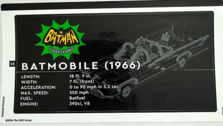 76328stk01 STICKER 76328 Classic TV series Batmobile SHEET 1 NIEUW *0S0000