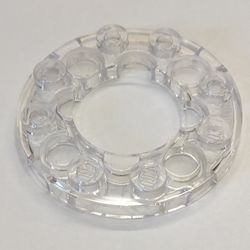 11833-150 Platte plaat 4x4 rond met 2X2 gat in midden caramel, midden ...