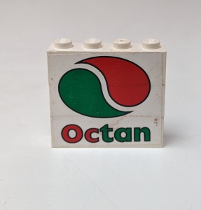 30145pb004-1G Steen 2x2x3 met Octan Logo (Sticker) wit gebruikt *5S003