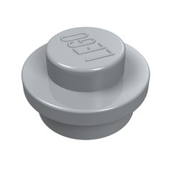 LEGO 4073 -86B BULK: 100xPlatte plaat 1x1 rond grijs, licht ...
