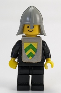 cas082sG Classic - blauwe ridder, sticker op harnas gebruikt *0M0000