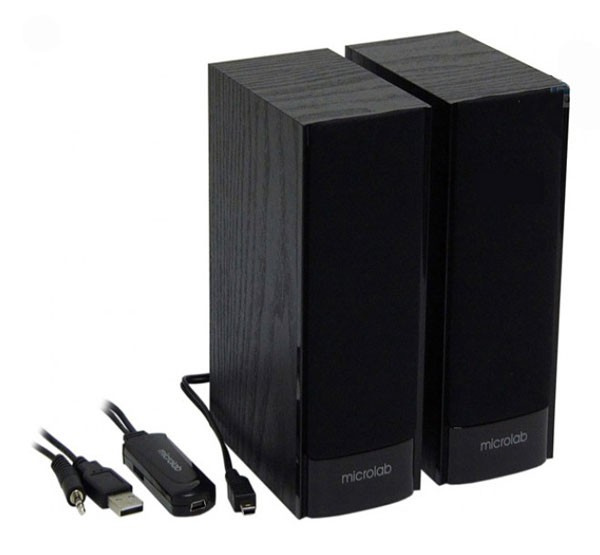 MICROLAB B-56 3W 2X1.5W USB POWER 3.5MM DRVENE KUTIJE