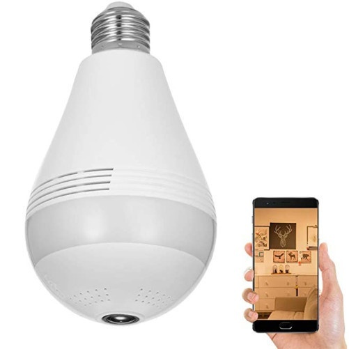 Bec cu camera Spion iUni A10, 16GB, Full HD, Wi-Fi, Senzor de Miscare ...