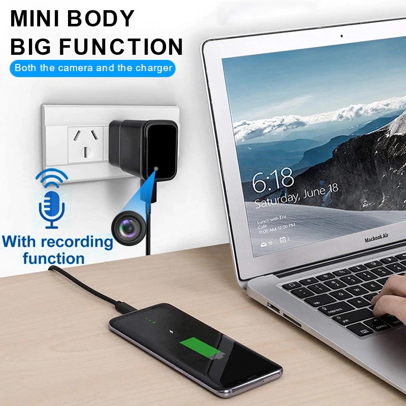 Incarcator USB cu Camera Spion iUni IP1000, 32GB, WiFi, Vizualizare 4K ...