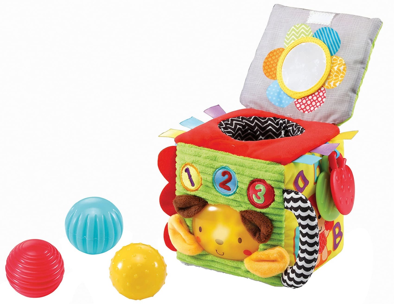 Cub interactiv pentru bebelusi Vtech 1-2-3 Kuschelwurfel 6 laturi ...
