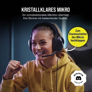 Casti gaming Corsair HS55 Surround Carbon Dolby 71 Compatibil PC PS5 Xbox