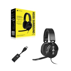 Casti gaming Corsair HS55 Surround Carbon Dolby 71 Compatibil PC PS5 Xbox