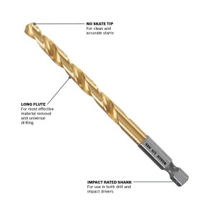 Burghiu metal Bosch TI2147IM Titan-Nitrat rezistent pentru otel si lemn