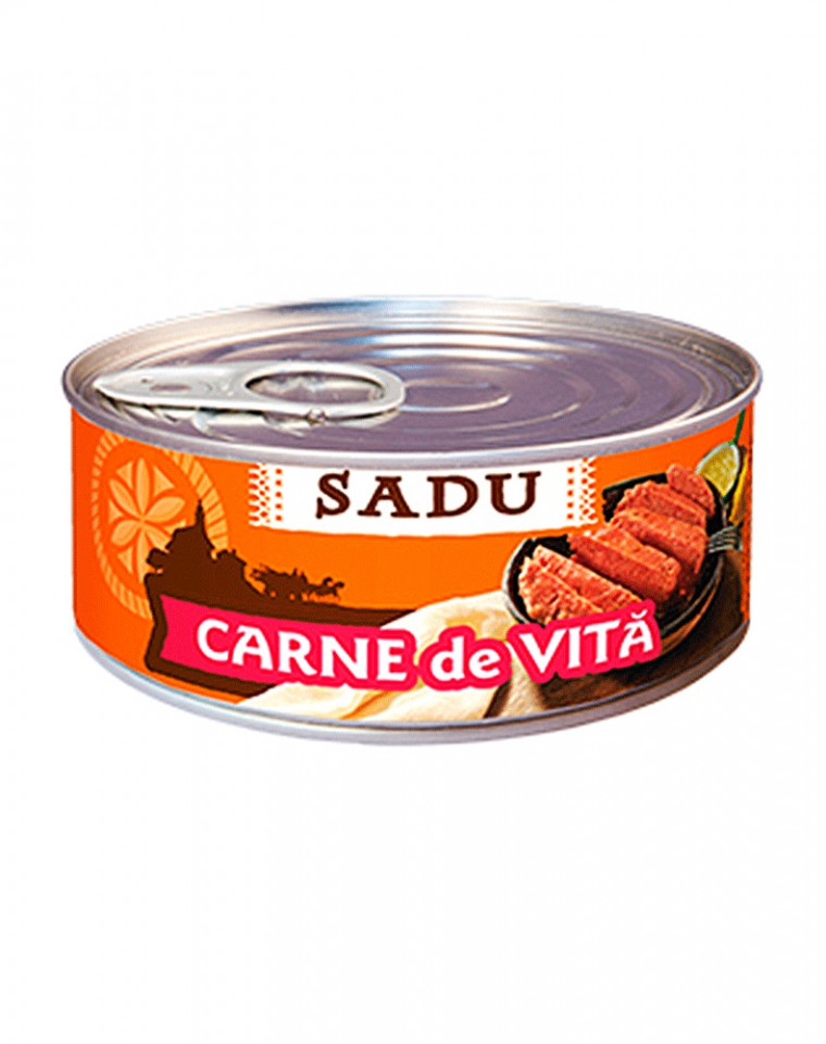 Sadu Carne de porc in suc prorpiu 300G EO