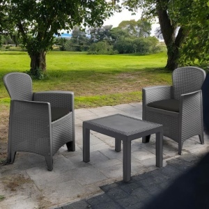 Set gradina/terasa, Progarden, AKITA, 3 piese, polipropilena, antracit ...