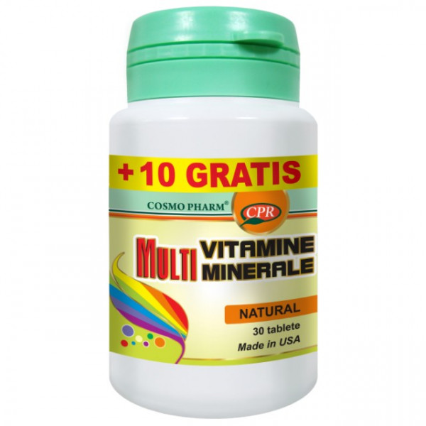 Multivitamine + multiminerale - 30 cpr + 10 cpr GRATIS, Cosmo Pharm ...