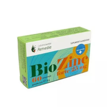 Biozinc Forte 25 mg - 60 cpr, Remedia | Naturisti.ro