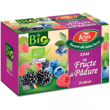 Fructe de padure ceai la plic bio - 20 pliculete, Fares | Naturisti.ro