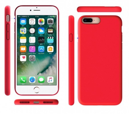 Husa iPhone 8, ultra slim silicon Rosu