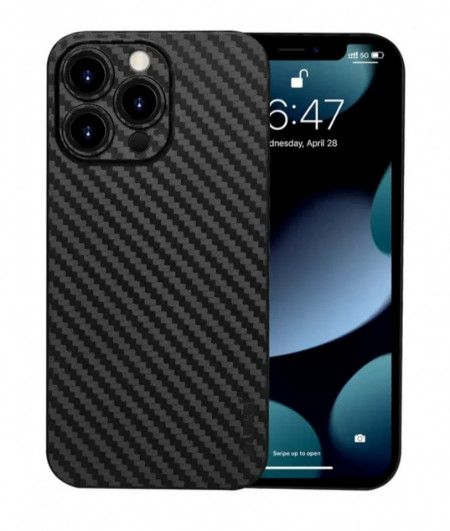 Husa protectie din Kevlar pentru iPhone 12 Pro, din Fibra de Carbon ...