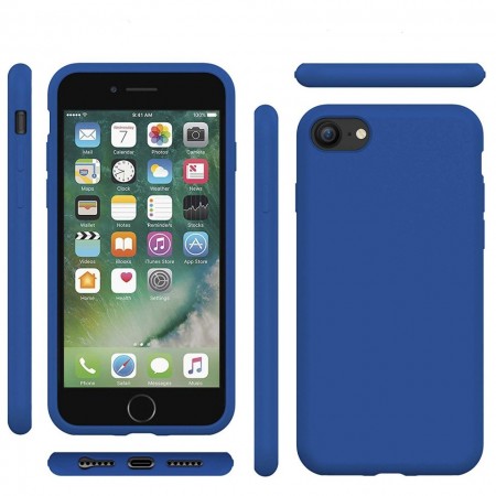 Husa iPhone 8, ultra slim silicon Albastru
