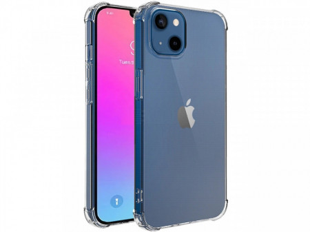 Husa slim transparenta Apple iPhone 13 Mini, antisoc, colturi intarite ...