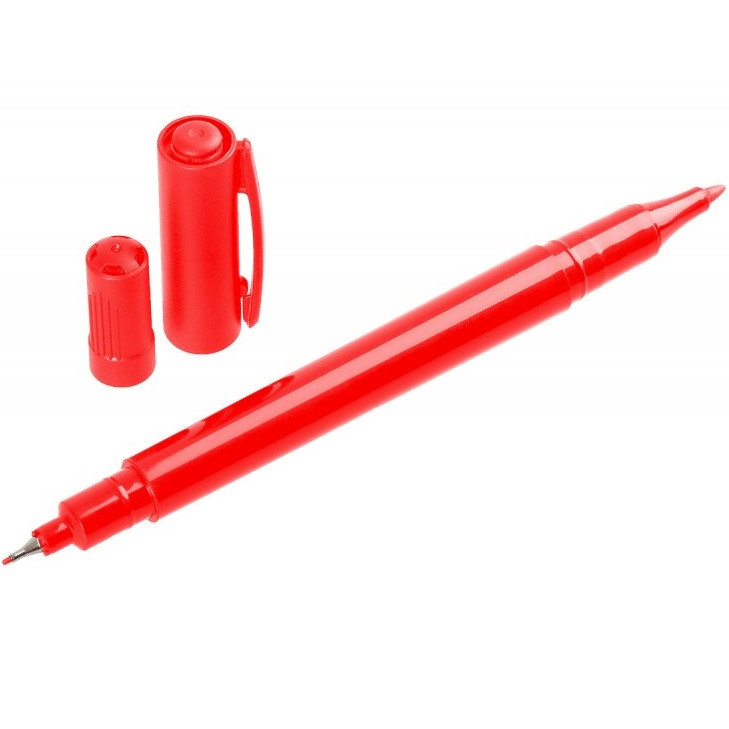 Marker permanentni tanki dvostrani - crveni LEVIOR