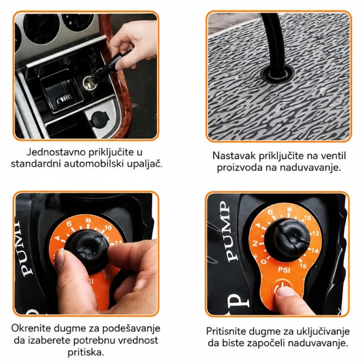 Prenosna električna pumpa za SUP daske