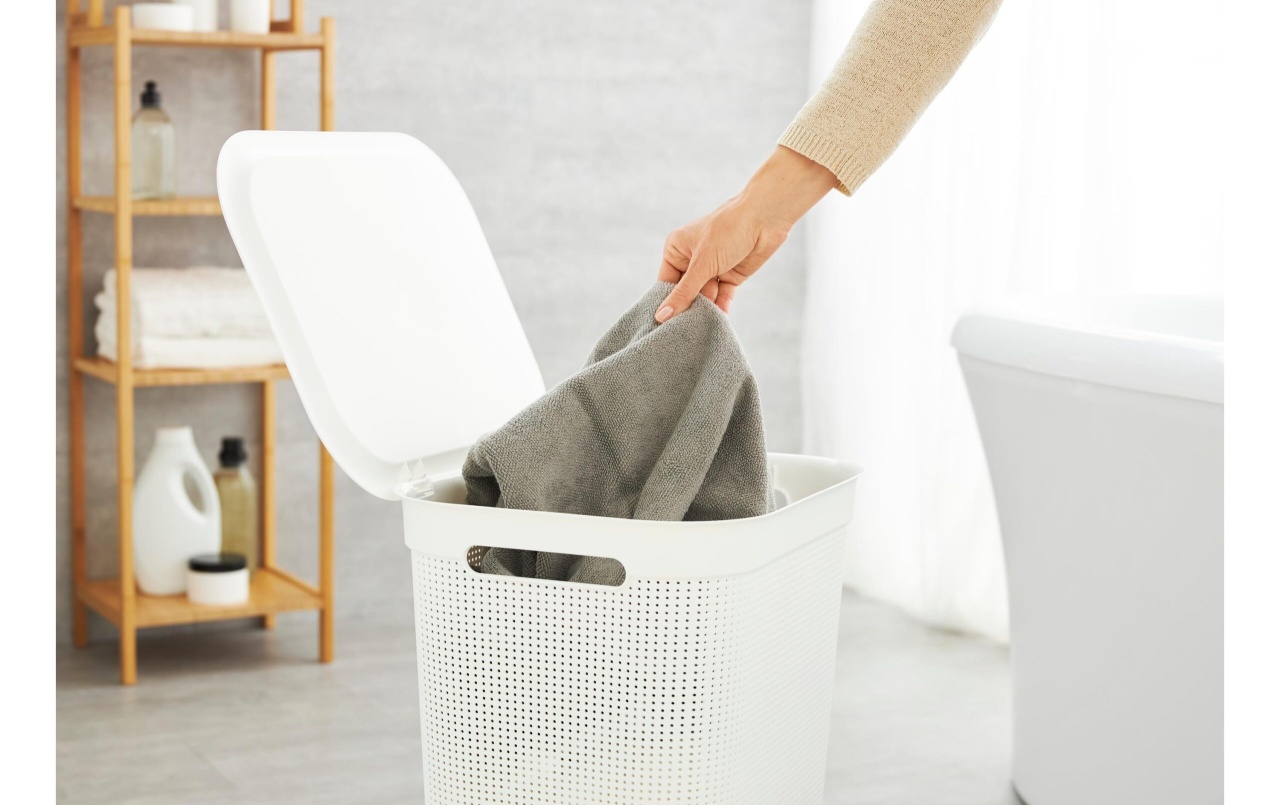 Korpa za veš sa poklopcem - bela 50L BRISEN