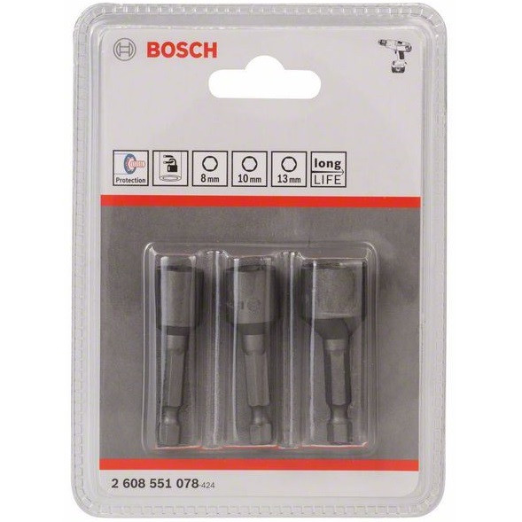 Nasadni ključevi - adapteri za bitove 3kom. BOSCH