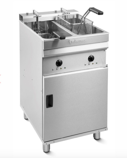 Friteuza profesionala dubla (2 x 10L) cu filtrare, 400V