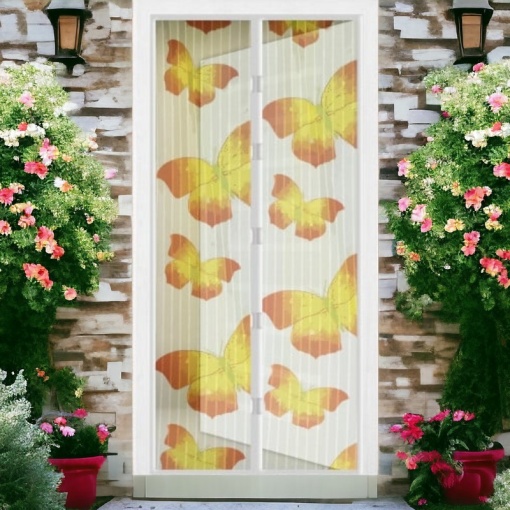 Perdea anti-tantari magnetica "Flori colorate" - Protectie eficienta si ...