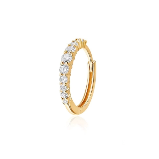 Cercel piercing ureche argint 925, JW1680, model elegant, placat cu aur