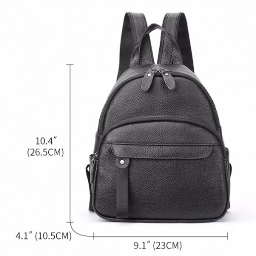 Rucsac dama, Nylay GT1828, piele naturala, model maro