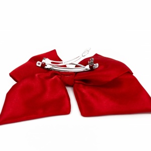 Clips in forma de fundita rosie pentru par