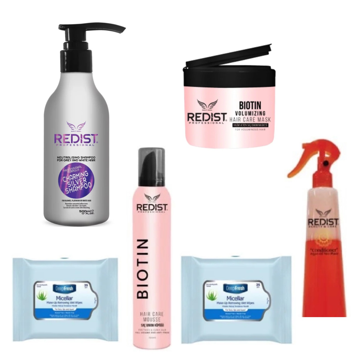 REDIST BIOTINA (SAMPON 500ML.BALSAM BIFAZIC 400ML,MASCA 250ML,SI ...