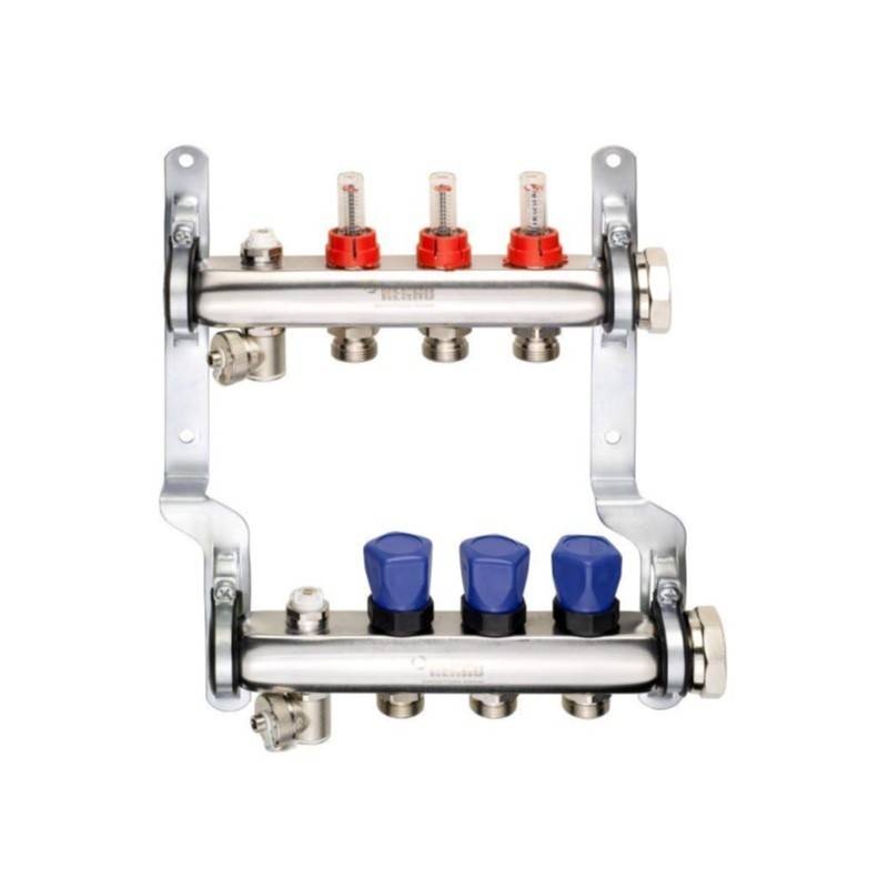 Distribuitor - colector din inox cu debitmetre Rehau HKV-D AG 5