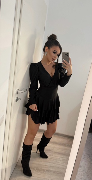 Rochie Barbie 2 Crystal Full Black